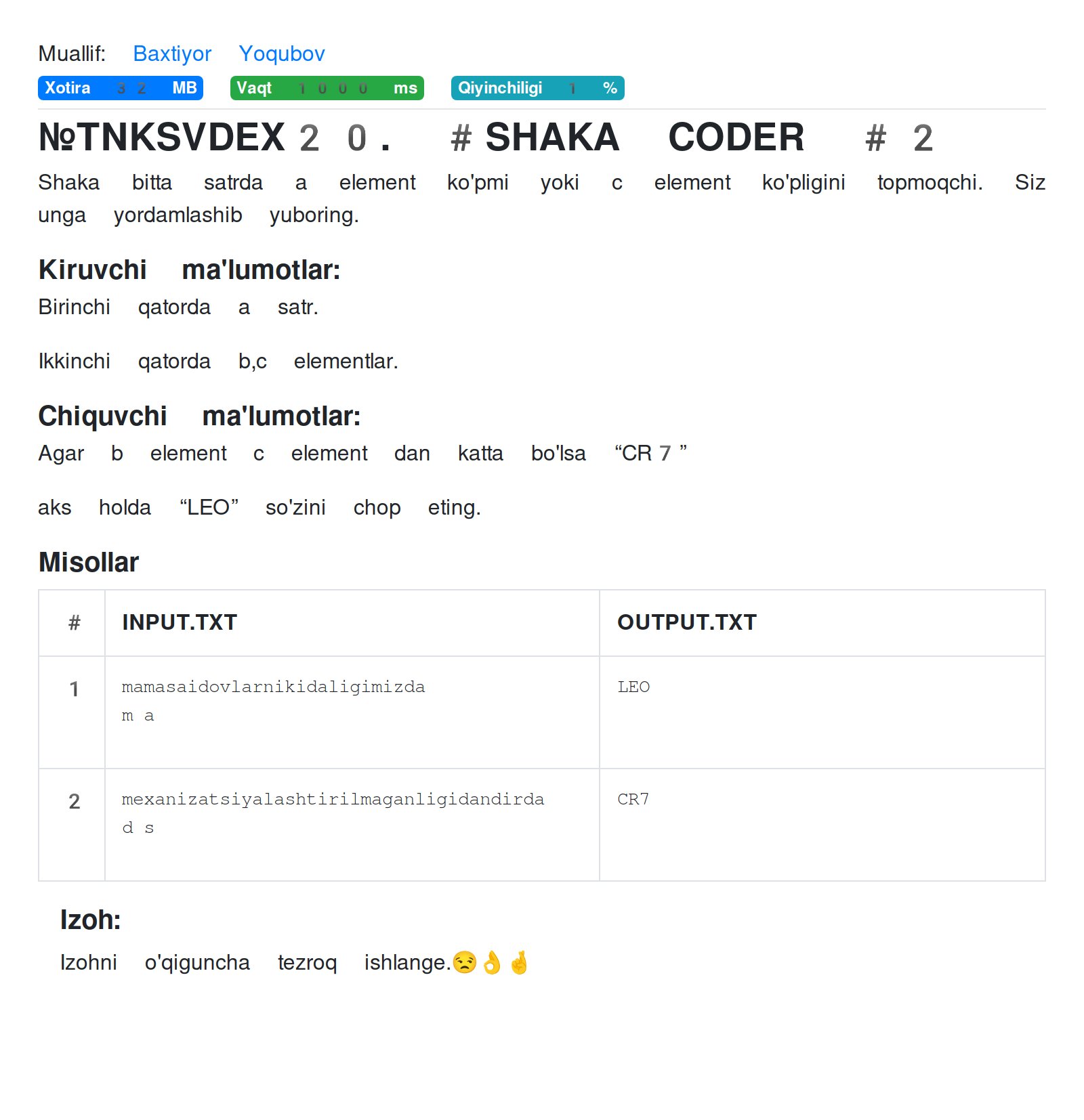 #SHAKA CODER #2 - PIIMA